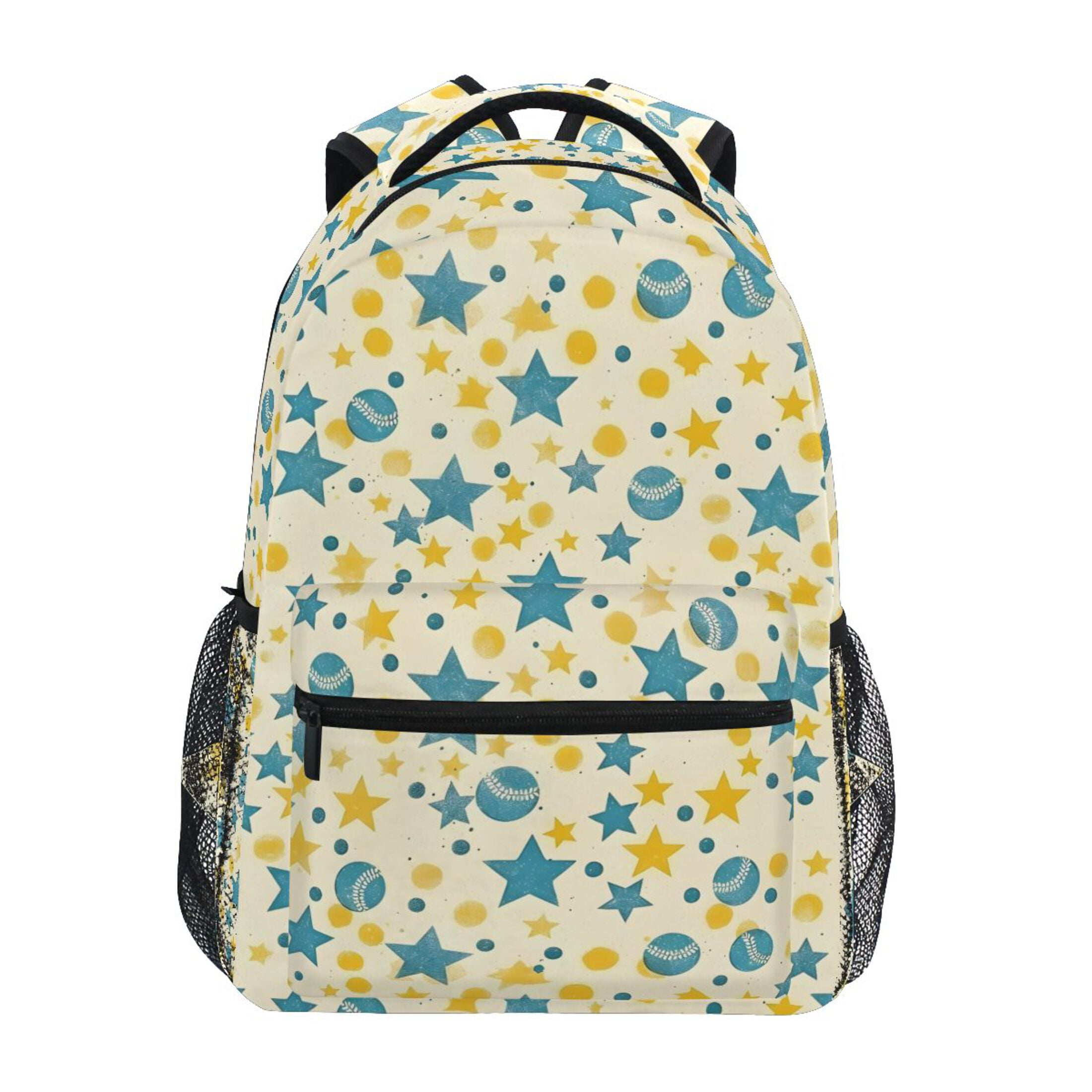 ALAZA Stylish Backpack Baseballs Stars Dots Elementary Bookbag ...