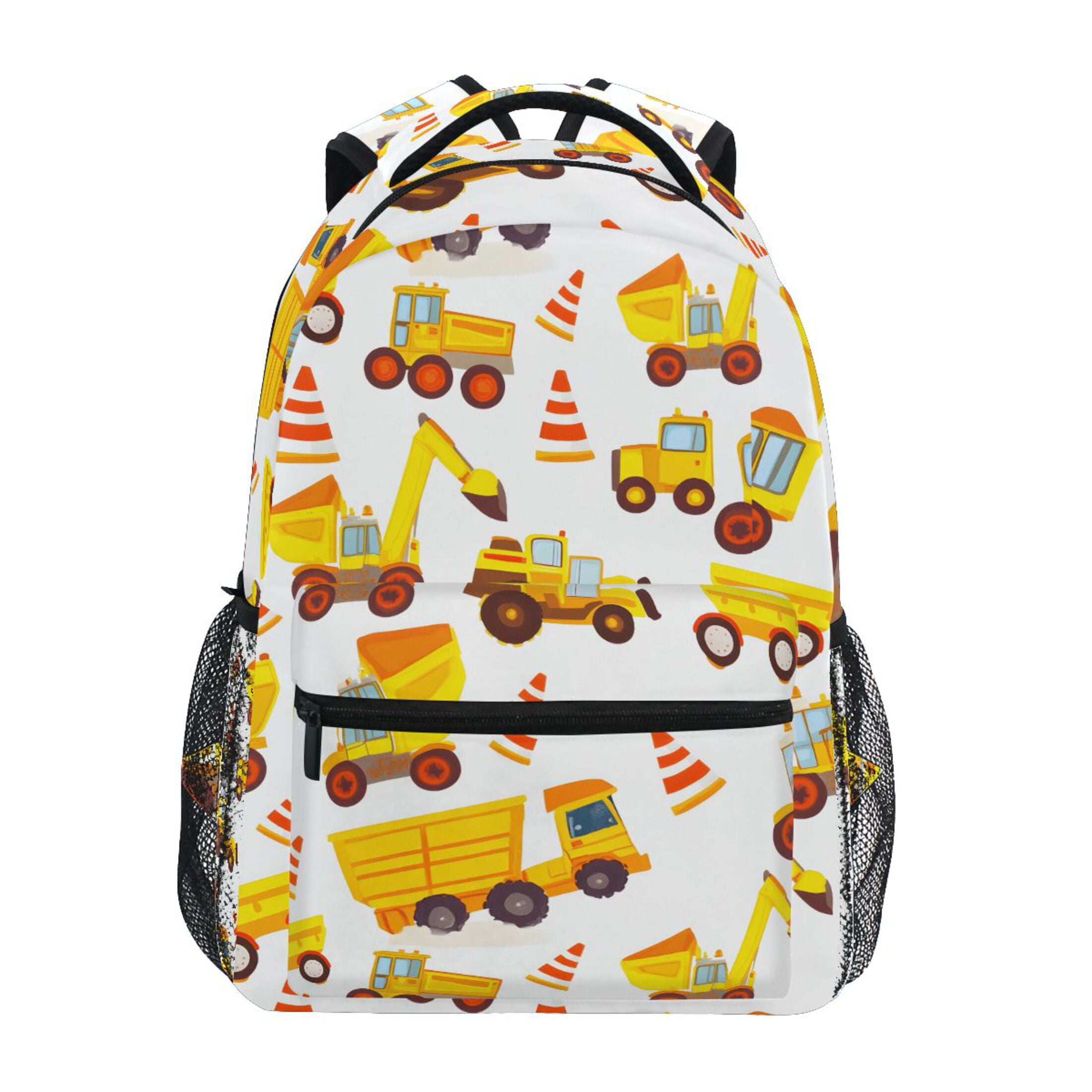 ALAZA Stylish Backpack Cartoon Excavator Trucks-h3 Elementary Bookbag ...