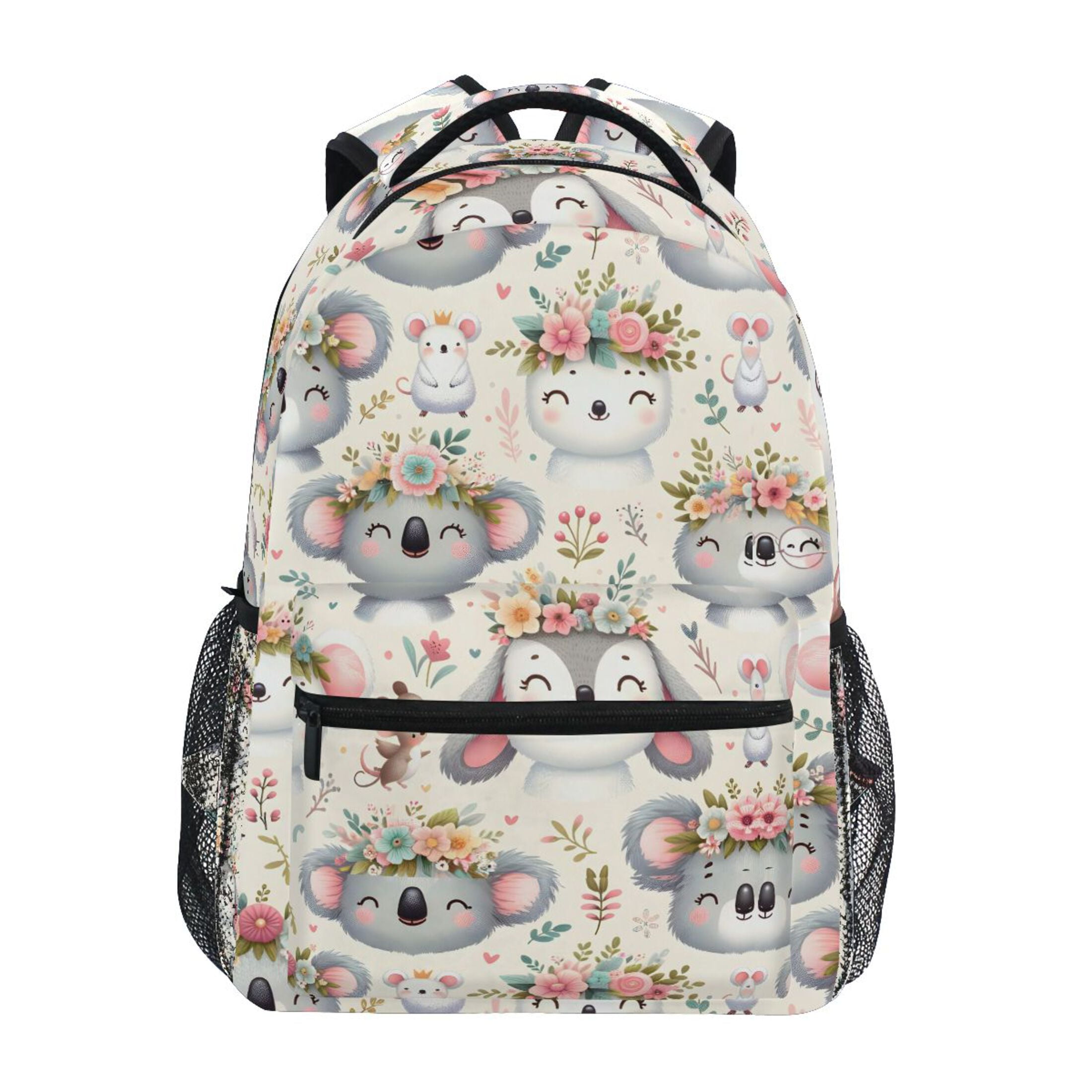 ALAZA Stylish Backpack Cute Koala Llama and Floral Elementary Bookbag ...
