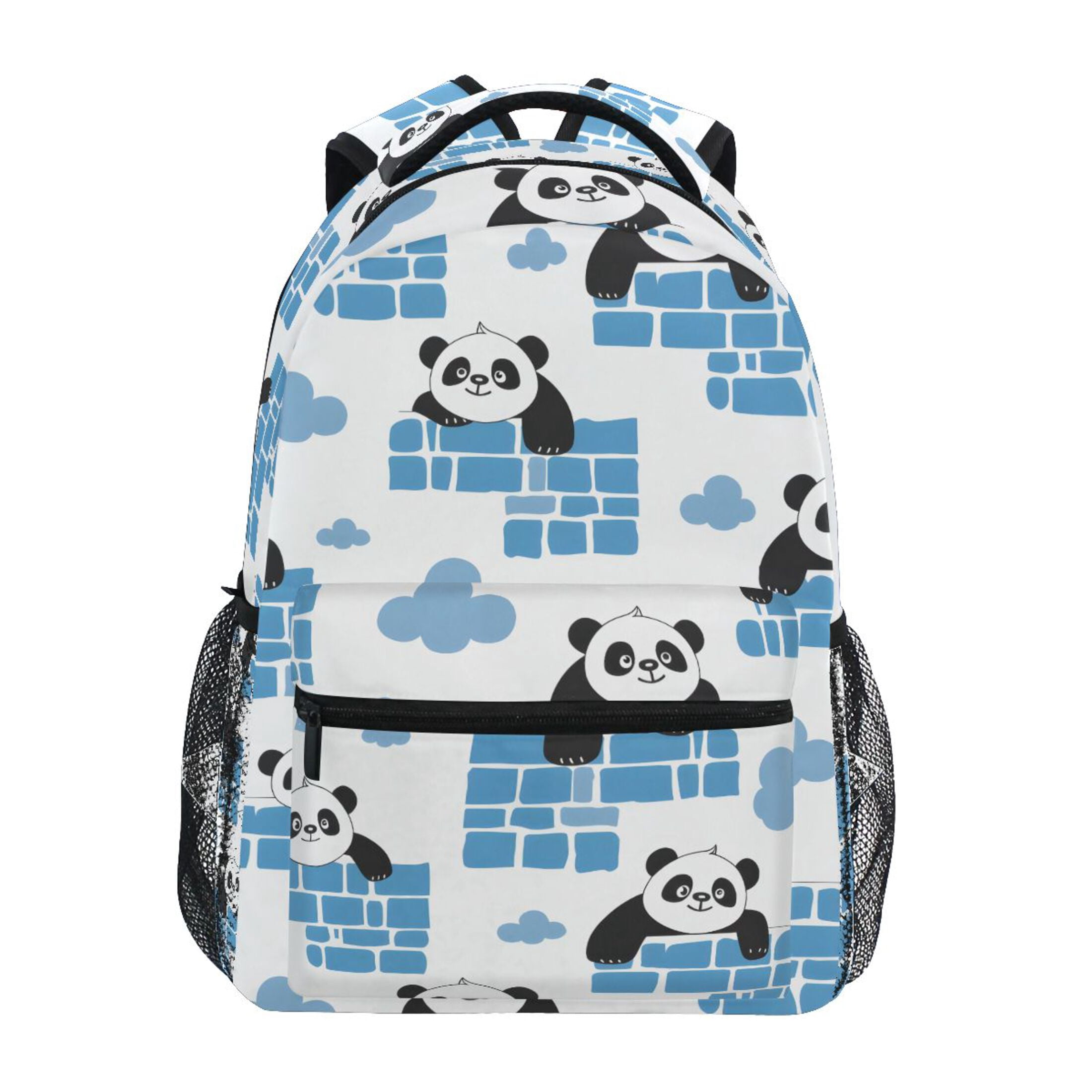 ALAZA Stylish Backpack Cute Panda and Lattice Elementary Bookbag ...