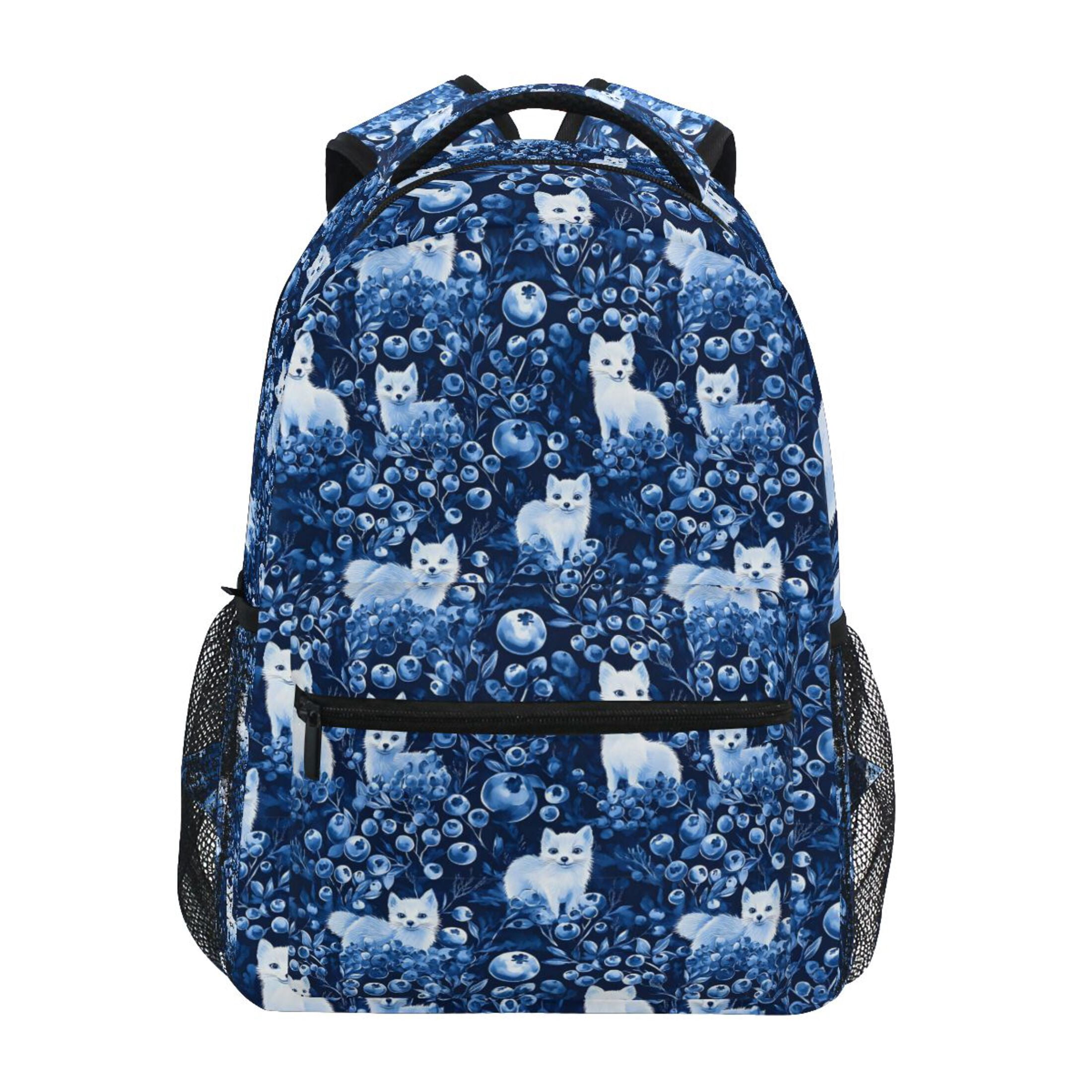 ALAZA Stylish Backpack Fox in Blueberries Elementary Bookbag ...