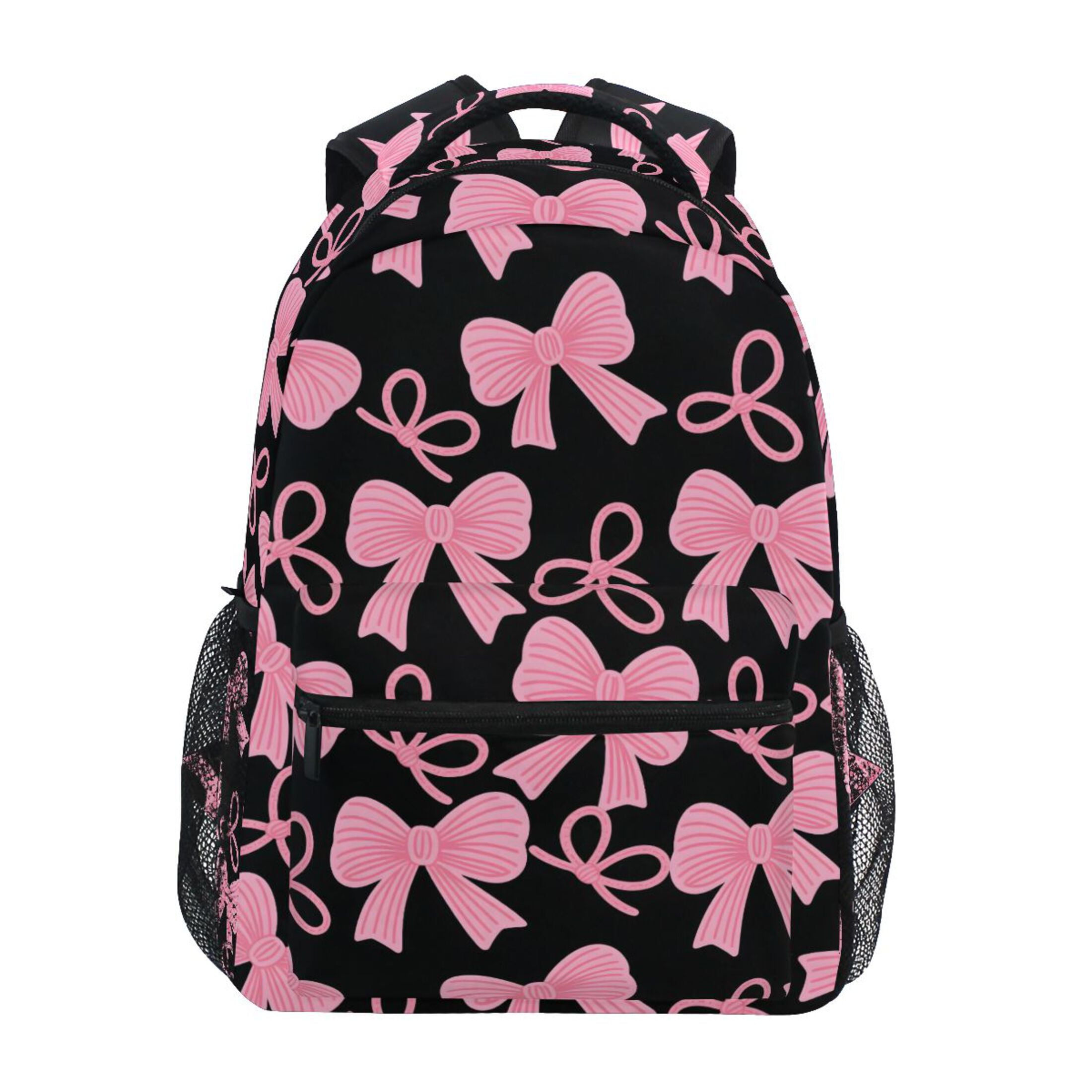 ALAZA Stylish Backpack Pink Bows Elementary Bookbag Personalized Laptop ...