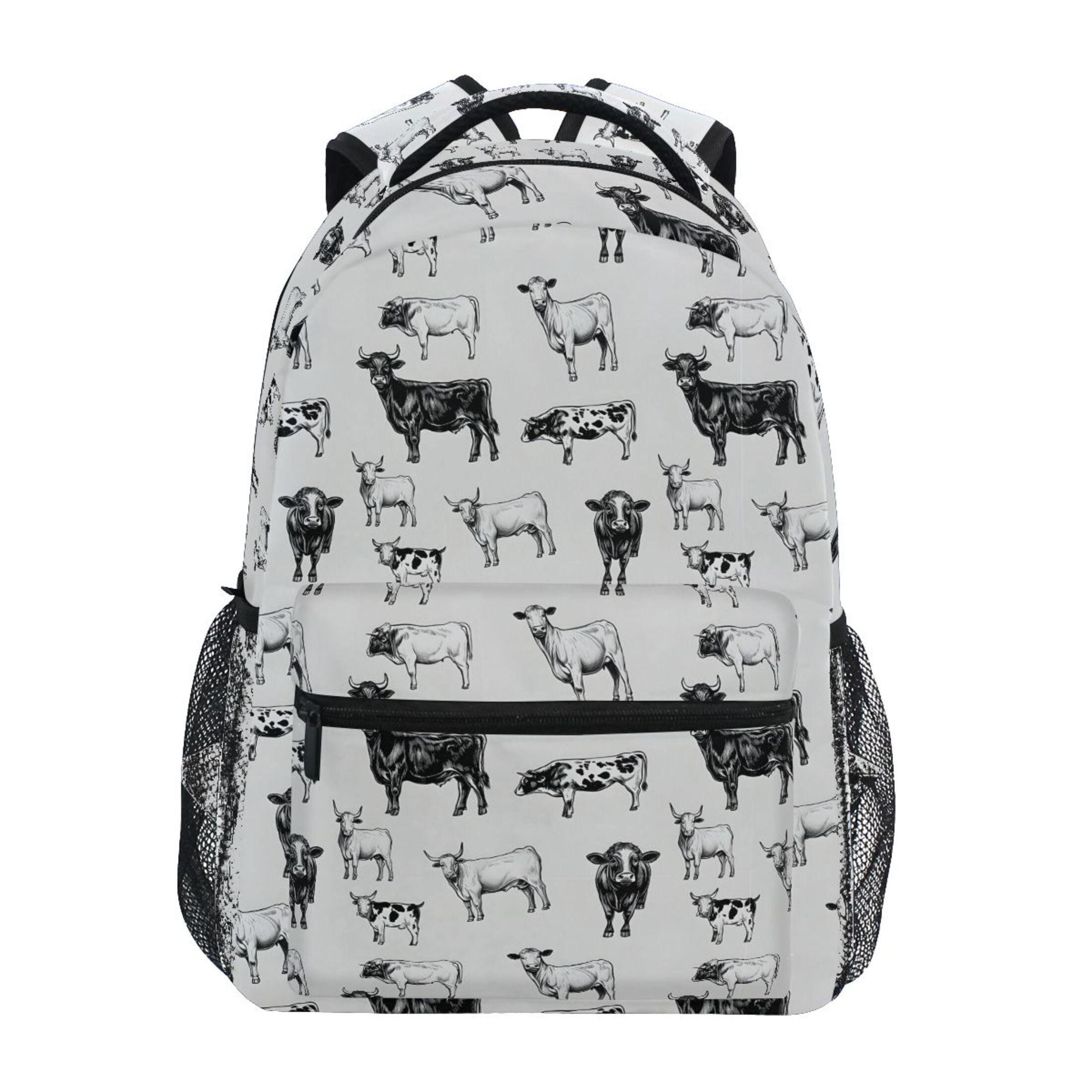 ALAZA Stylish Backpack Retro Highland Cows Elementary Bookbag ...
