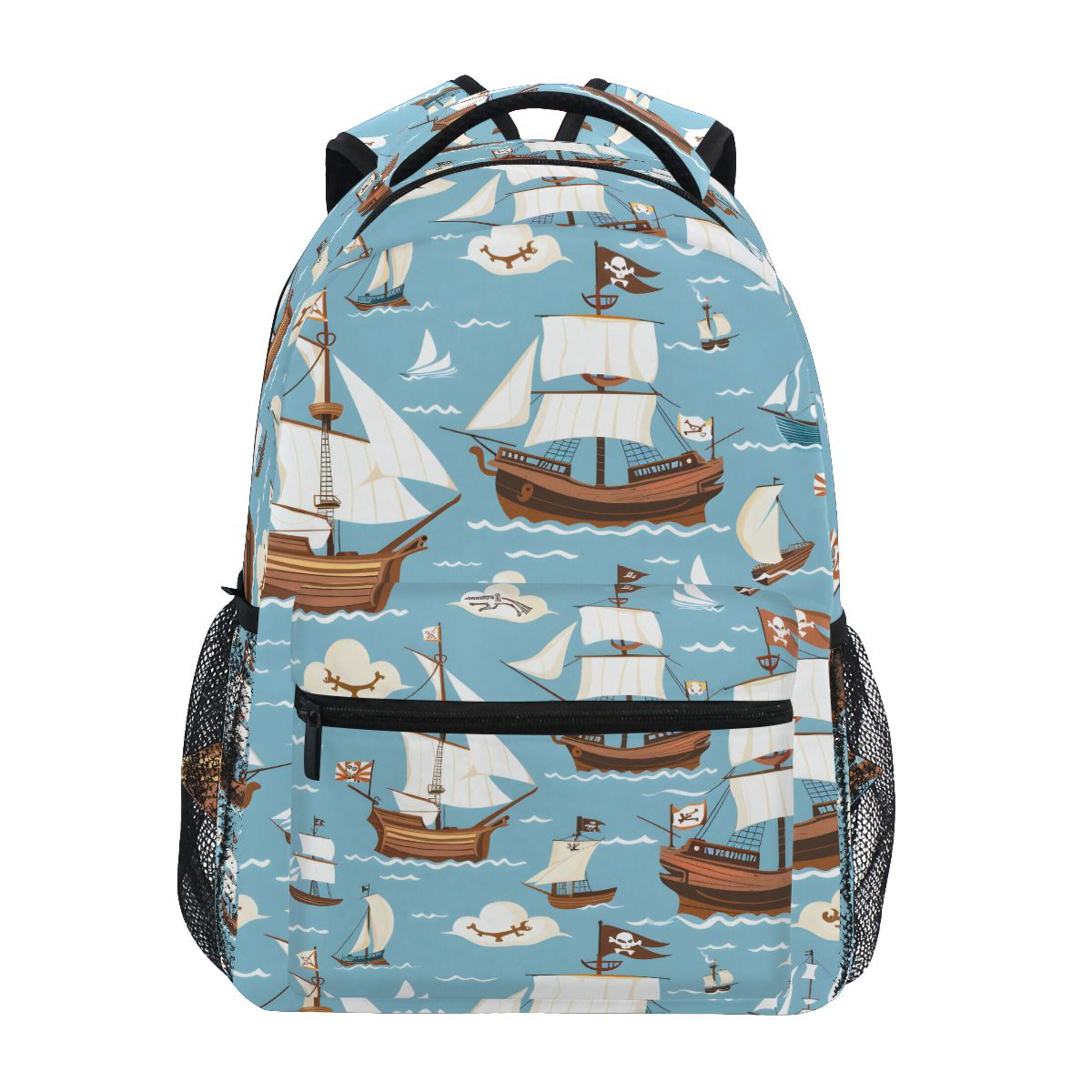 ALAZA Stylish Backpack Ship on Sea Elementary Bookbag Personalized ...