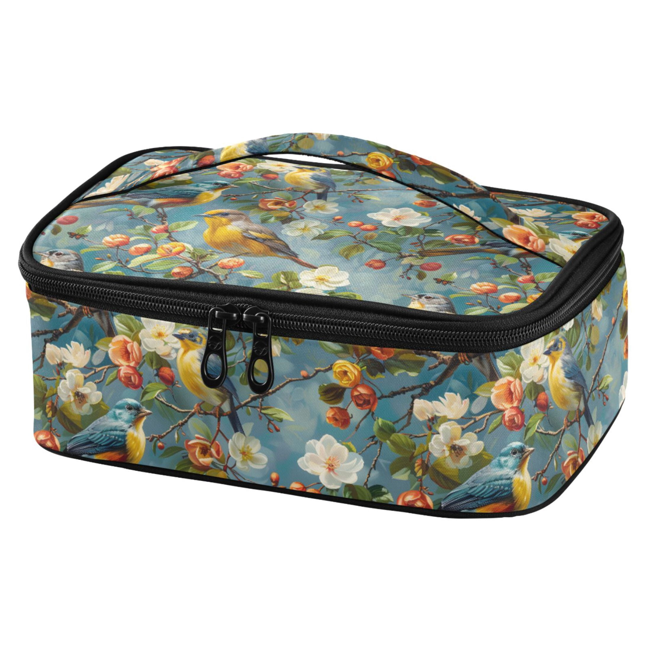 ALAZA Summer Birds Jasmine Flower Lunch Box Insulated Cooler Tote Bag ...