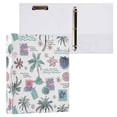 ALAZA Summer Palm Sea Hardcover 3 Ring Binder 1.5" D-Rings with ...