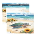 ALAZA Summer Turtle Sunflower Pattern Pencil Pouch 3 Ring Binder with ...