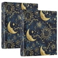 ALAZA Sun Moon Boho Cosmos Astrology Hardcover 3 Ring Binder 1.5" D ...