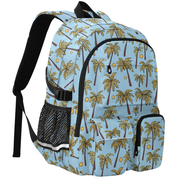 ALAZA Sun and Palm Tree Print Student Backpack School Bookbag Large ...