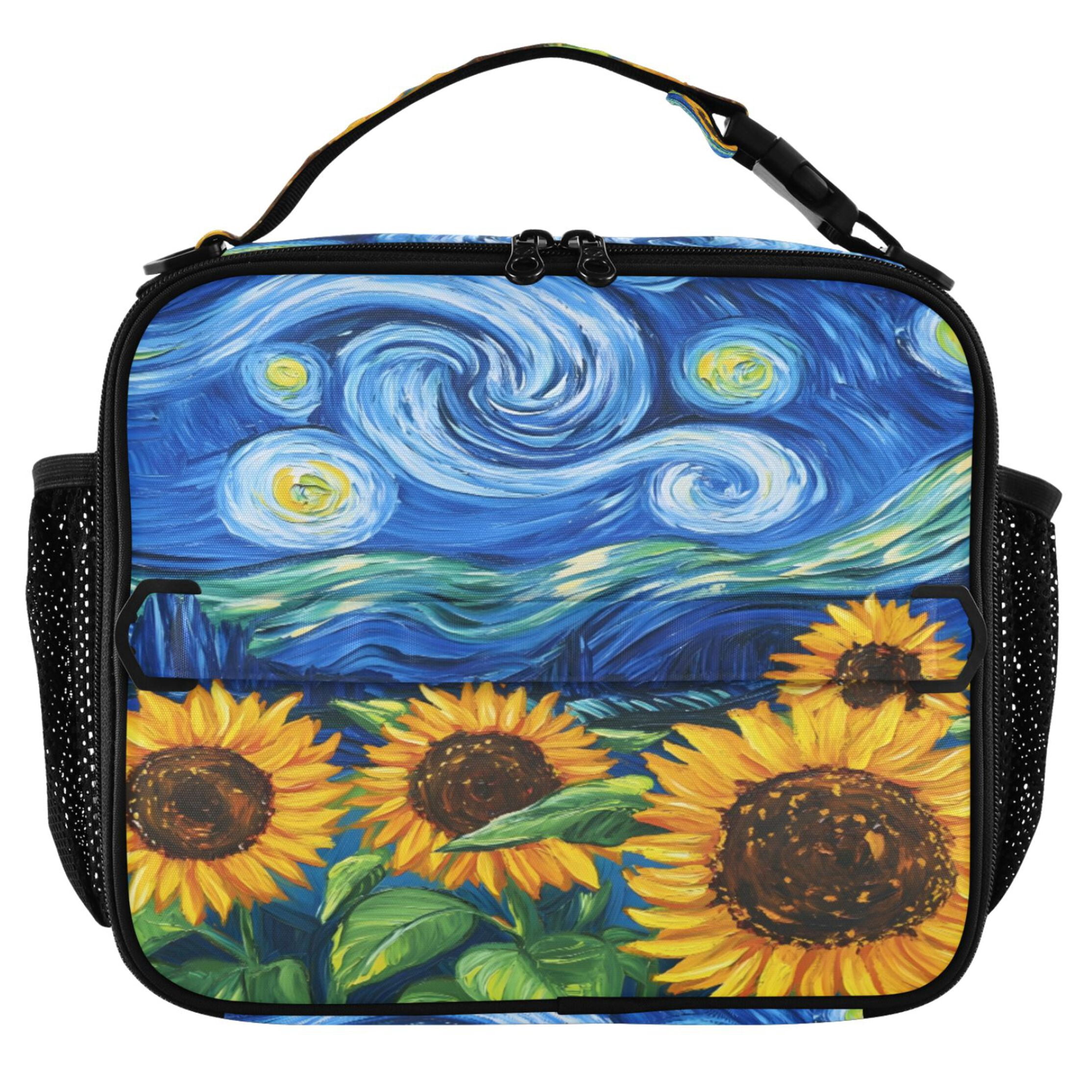 ALAZA Sunflowers Oil Paint Insulated Lunch Box Lunch Bag Cooler Tote ...