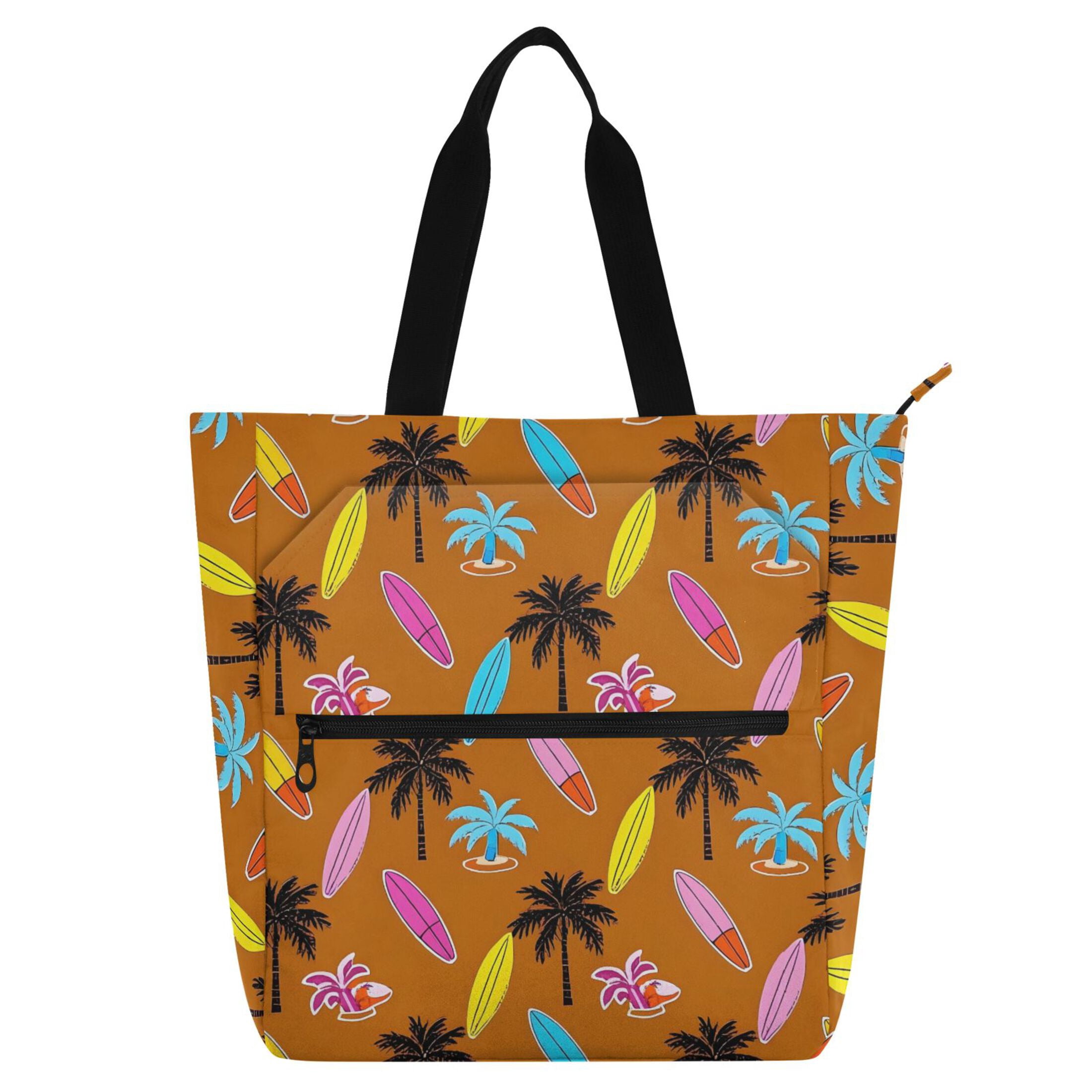 ALAZA Surfboard Coconut Tree School Book Bag Kids Tote Bags Handbag ...