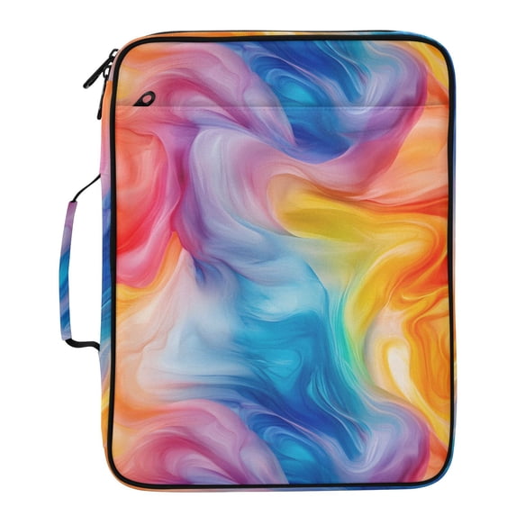 ALAZA Swirling Rainbow Tie Dye Pattern Expanding Accordion File Folder ...