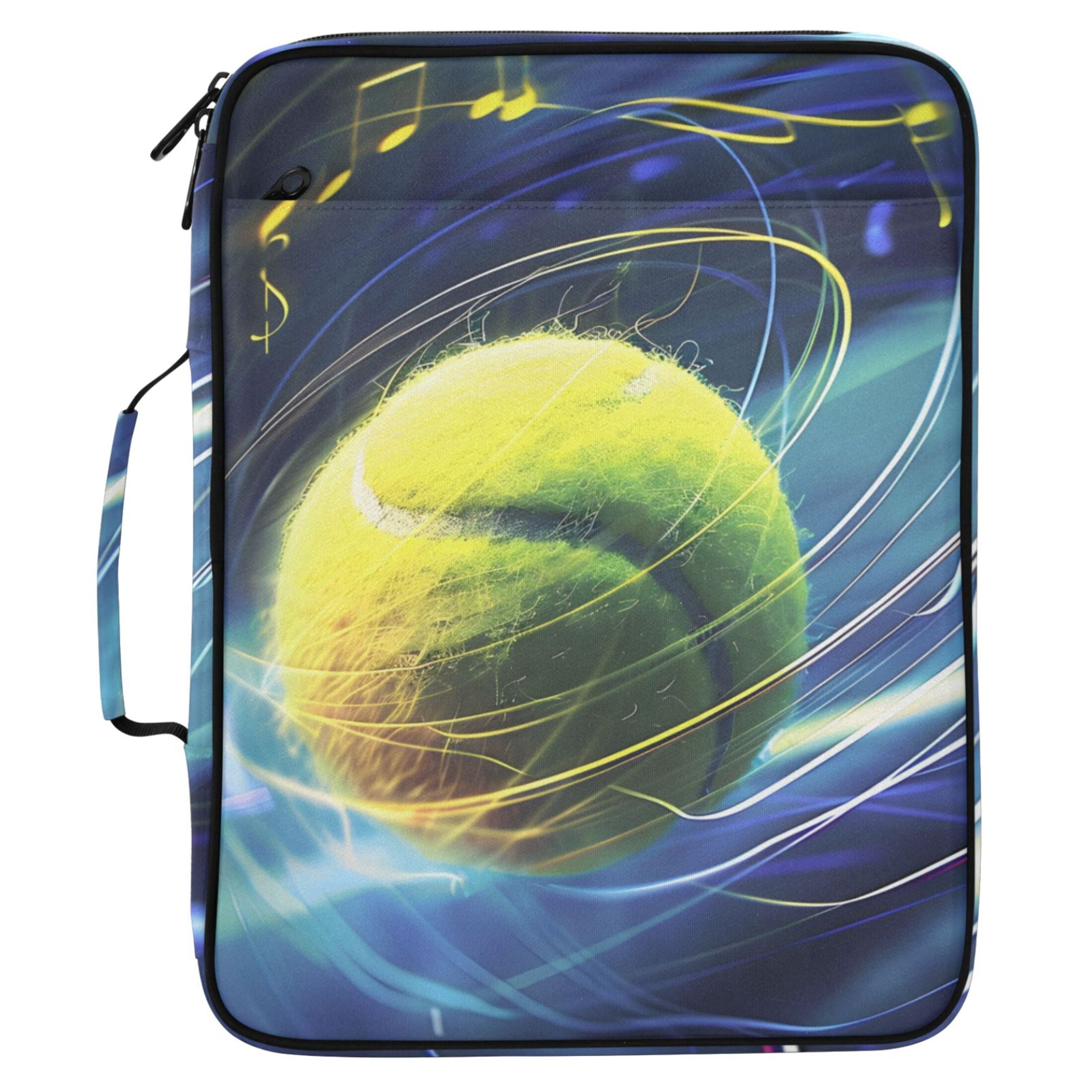 ALAZA Tennis Ball Pattern Expanding Accordion File Folder 3 Ring Zipper ...