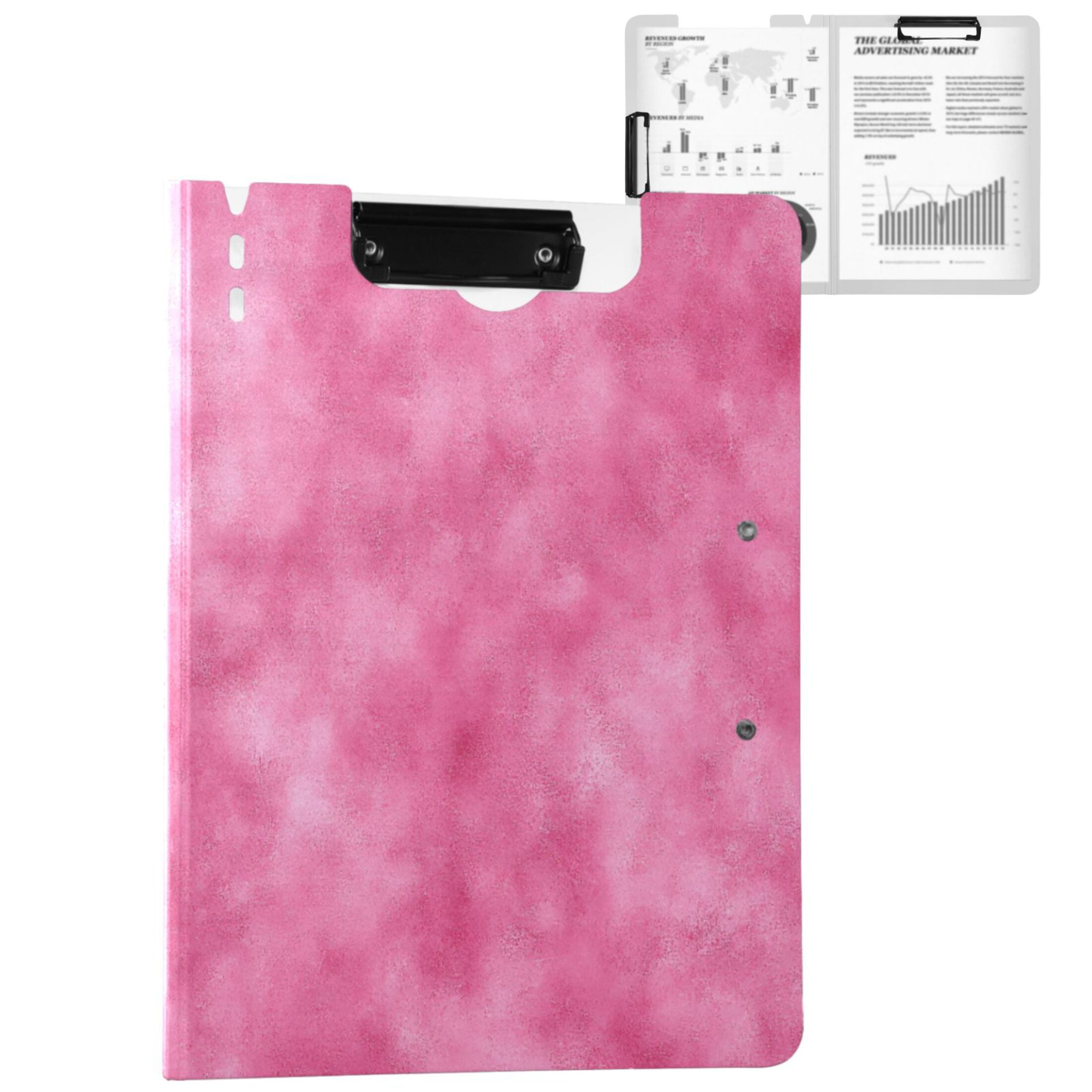 ALAZA Tie Dye Pink Pattern A4 Foldable Clipboard 360 Degree Folder ...