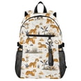ALAZA Tigers and Palm Leaves Pattern School Backpack Travel Laptop Bag ...