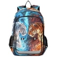 ALAZA Tigers with Water Fire School Laptop Backpack Travel Bag Casual ...