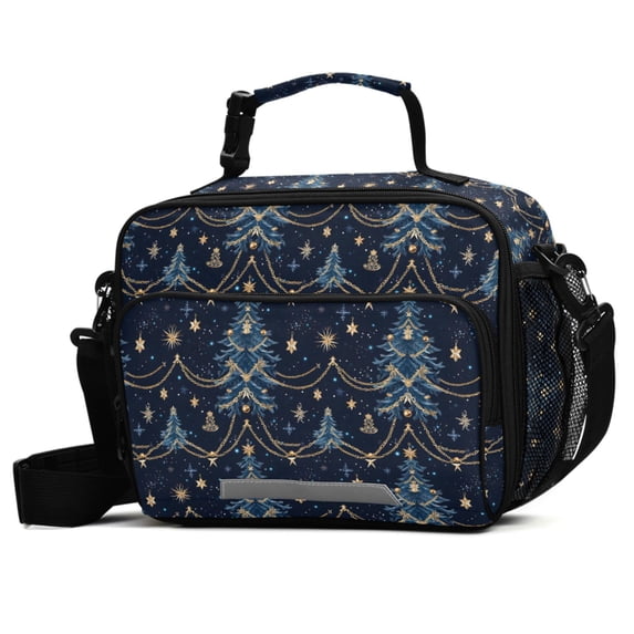 ALAZA Tree Christmas Star Lunch Box Insulated Cooler Bag Reusable Tote ...