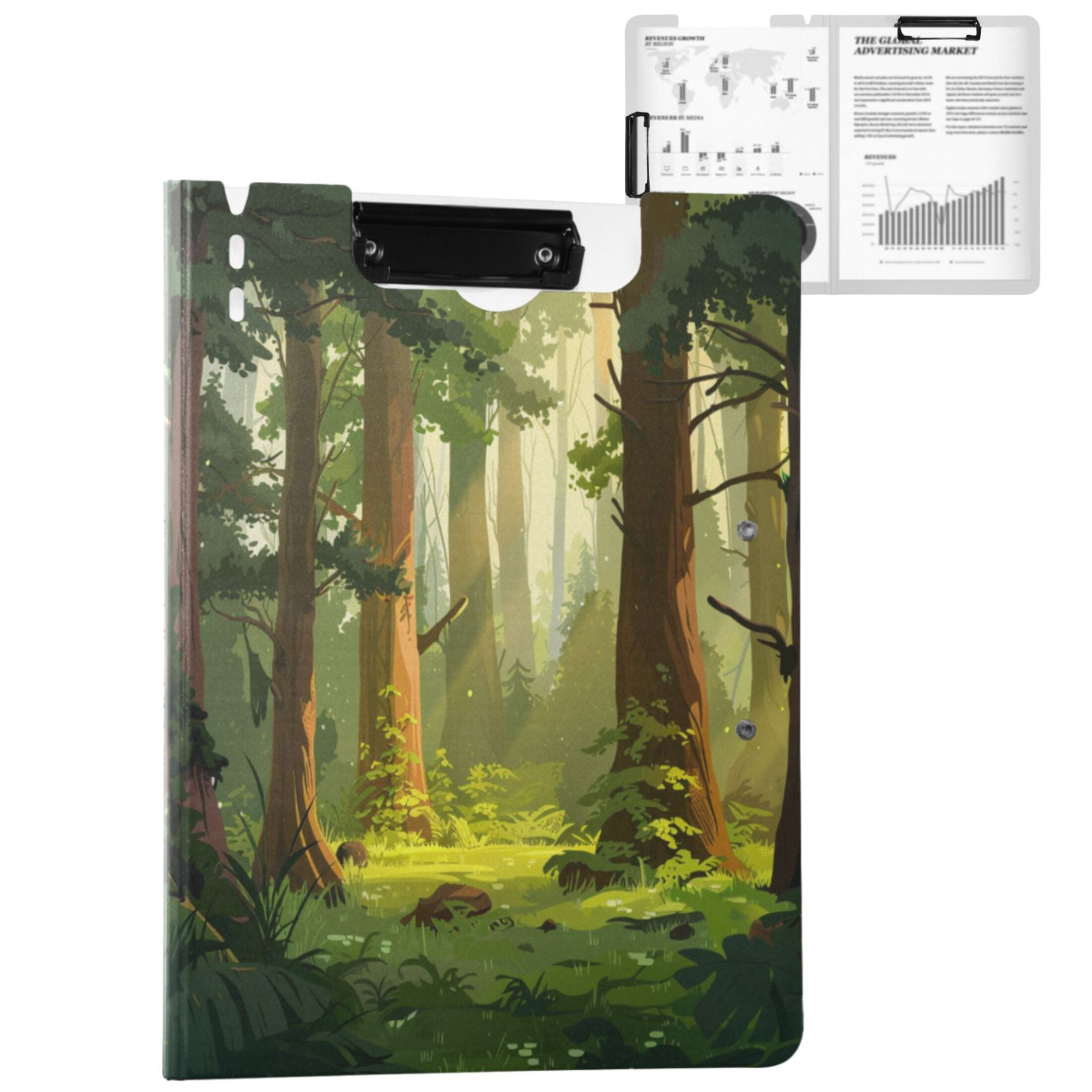 ALAZA Trees Forest A4 Foldable Clipboard 360 Degree Folder Binder ...