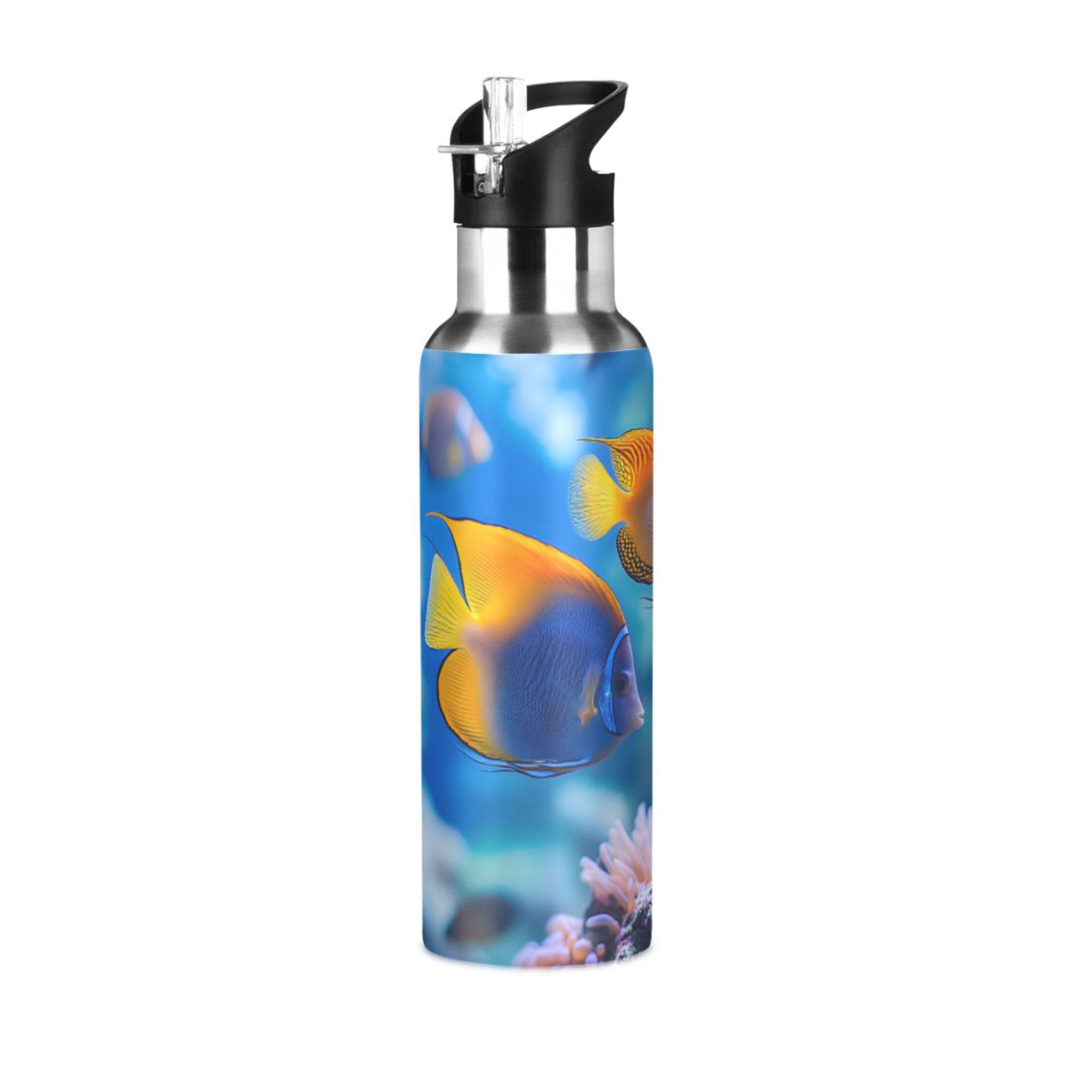ALAZA Tropical Fish Ocean Water Bottle Insulated Flask Stainless Steel ...
