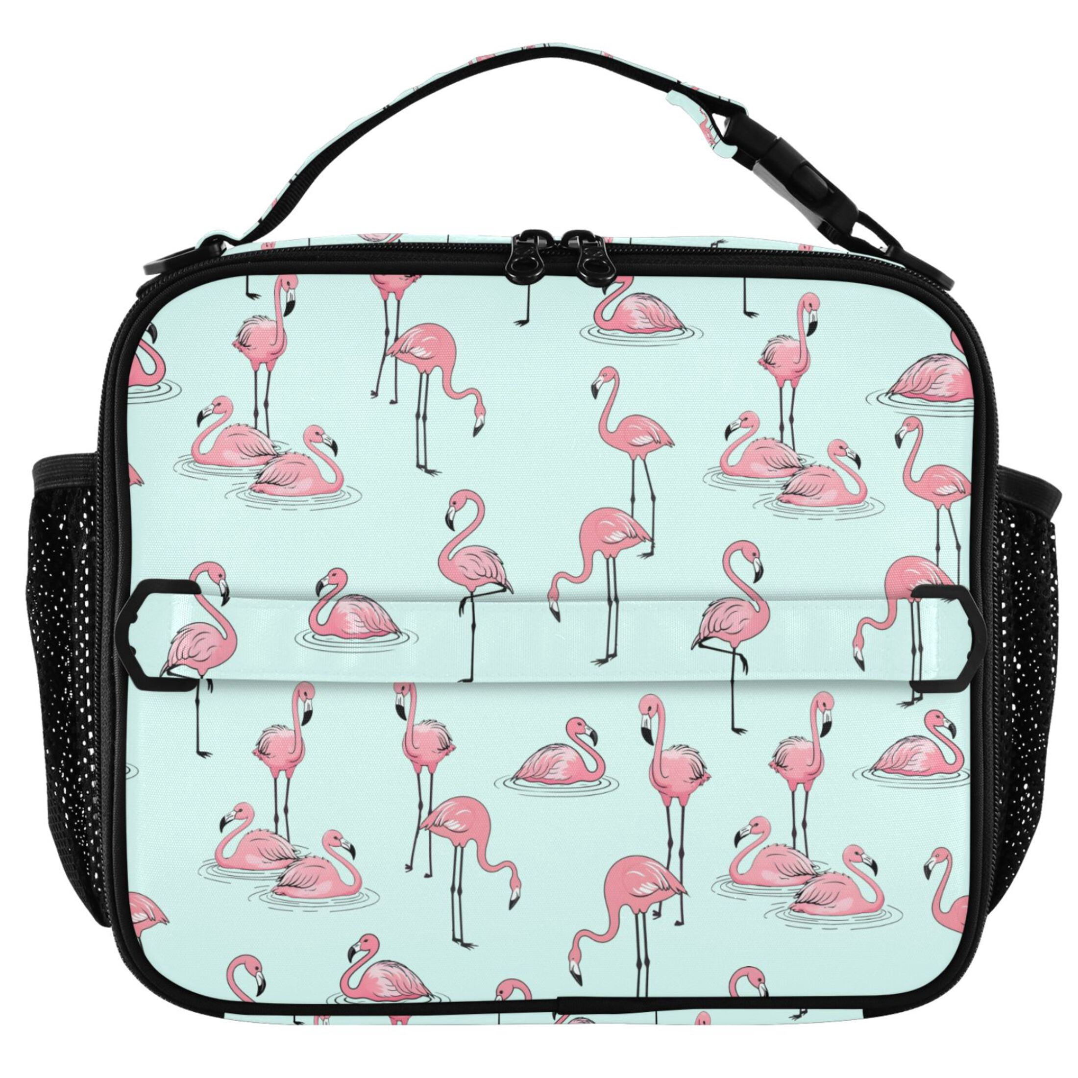 ALAZA Tropical Flamingo Swimming Insulated Lunch Box Lunch Bag Cooler ...