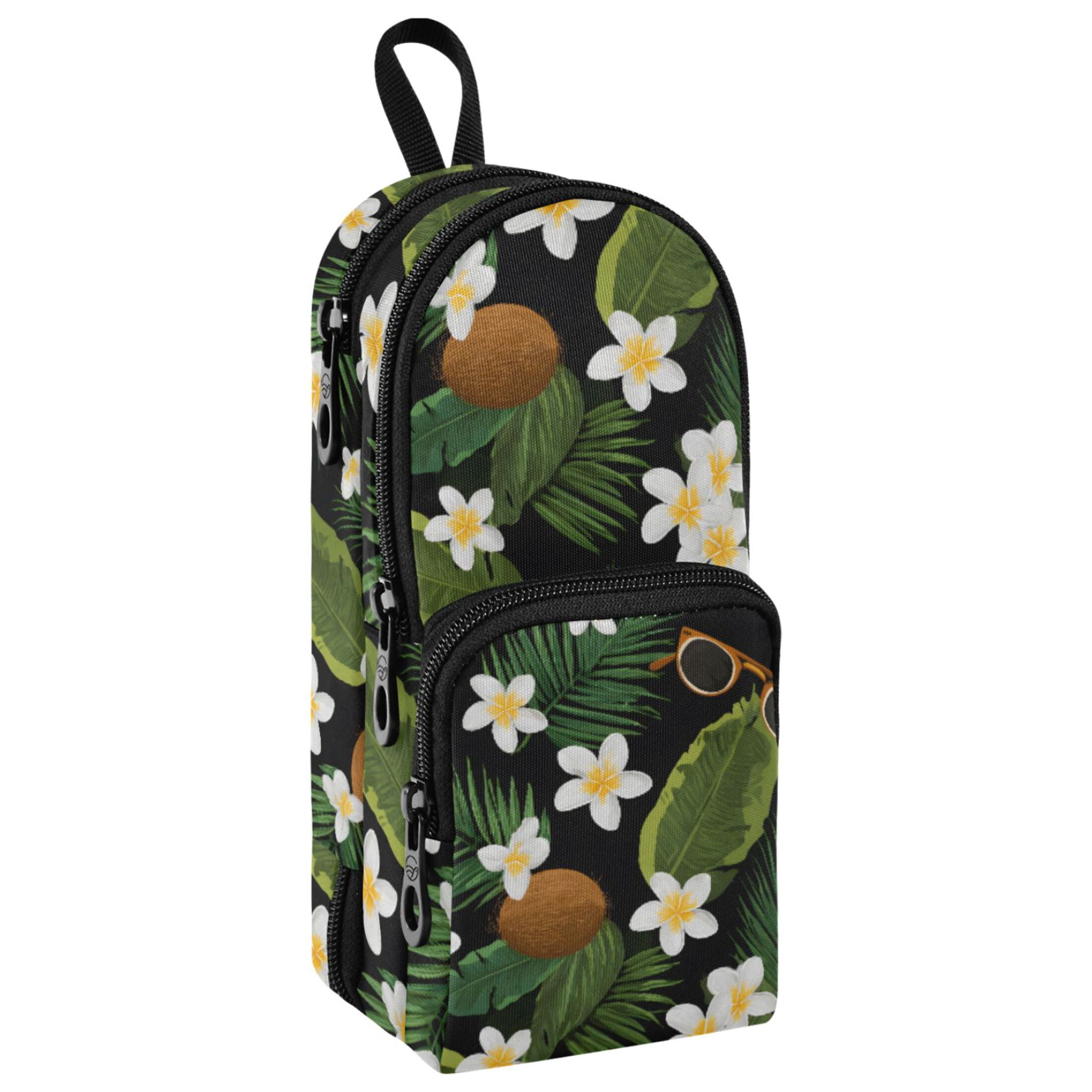 ALAZA Tropical Leaves Coconuts Pencil Case Pen Pouch Stationery ...