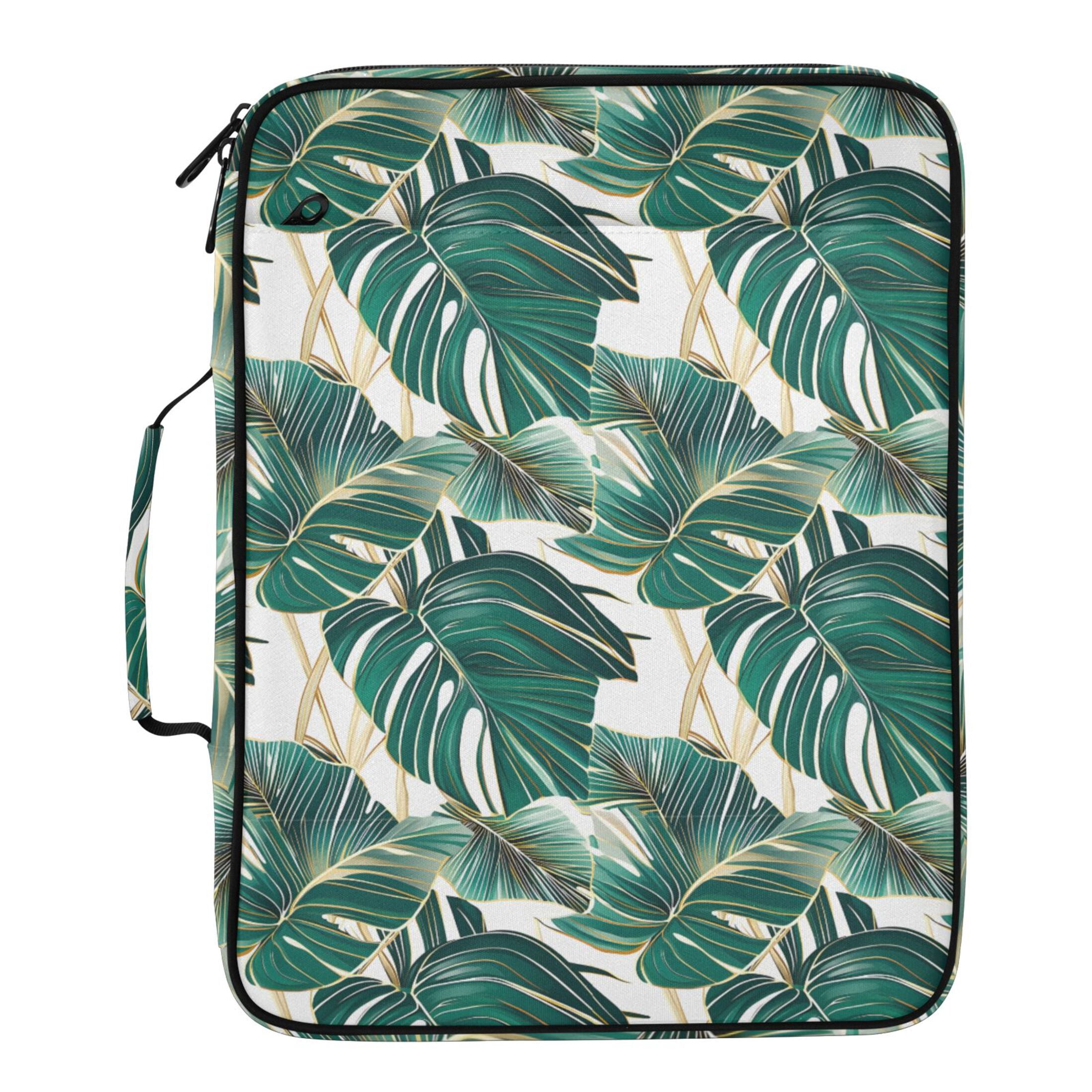 ALAZA Tropical Leaves Green Pattern Expanding Accordion File Folder 3 ...