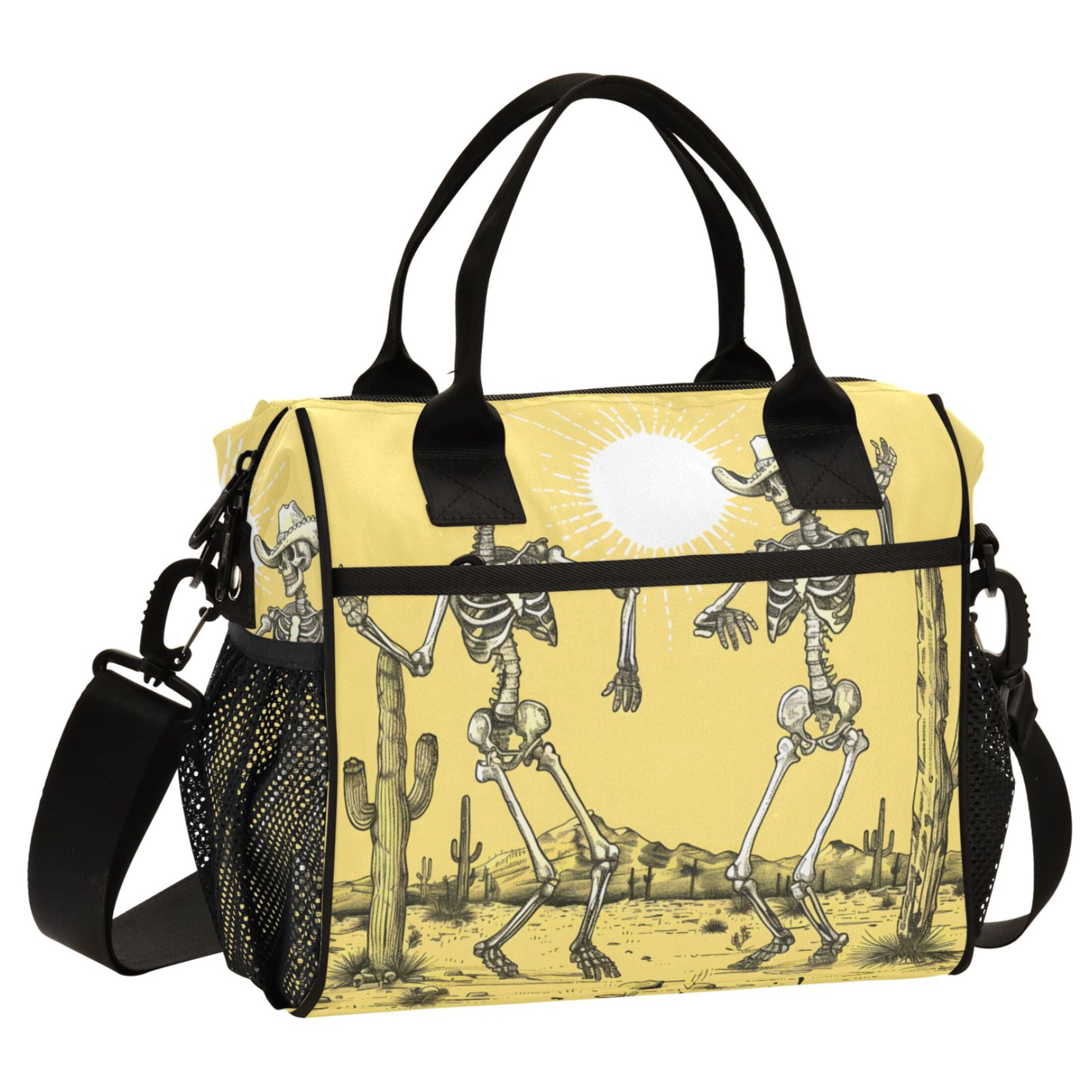 ALAZA Tropical Skeleton Dancing Print Cooler Lunch Bag Insulated ...