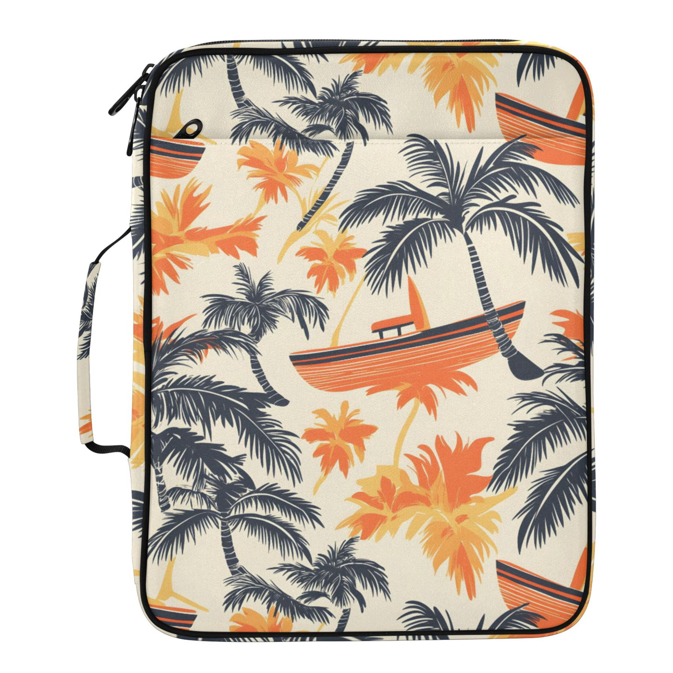 ALAZA Tropical Tree Boats Pattern Expanding Accordion File Folder 3 ...
