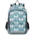 ALAZA Turquoise Bows School Laptop Backpack Travel Bag Casual Student ...