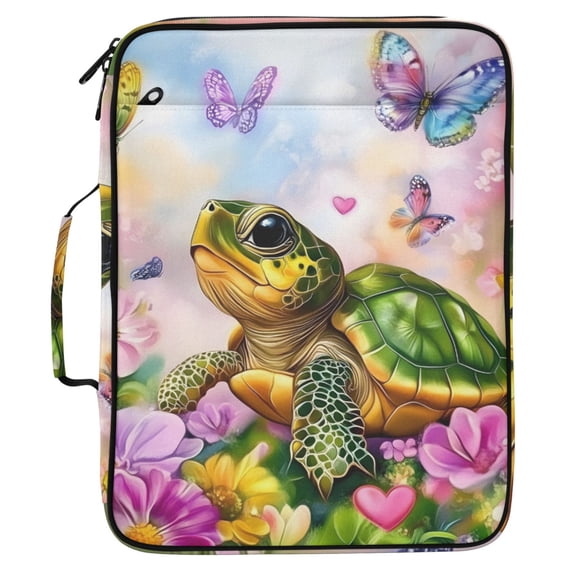 ALAZA Turtle Flowers Butterfly Pattern Expanding Accordion File Folder ...