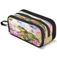 ALAZA Turtle Flowers Butterfly Pencil Case Bag Large 3 Compartment Pen ...