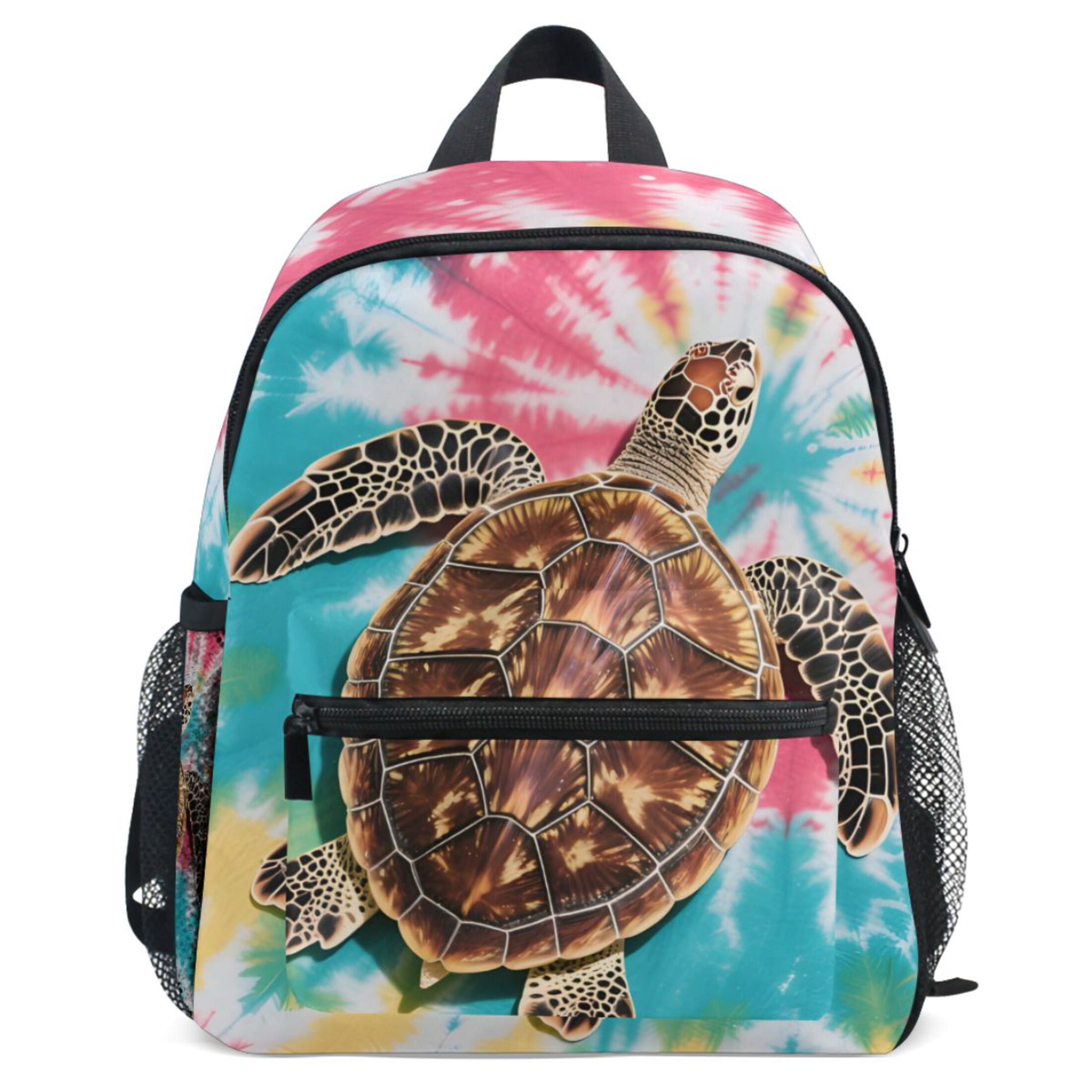 ALAZA Turtle Tie Dye Pattern School Backpack Student Bookbag Mini Bag ...