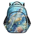 ALAZA Turtle Underwater Coral School Backpack Elementary Bag Student ...