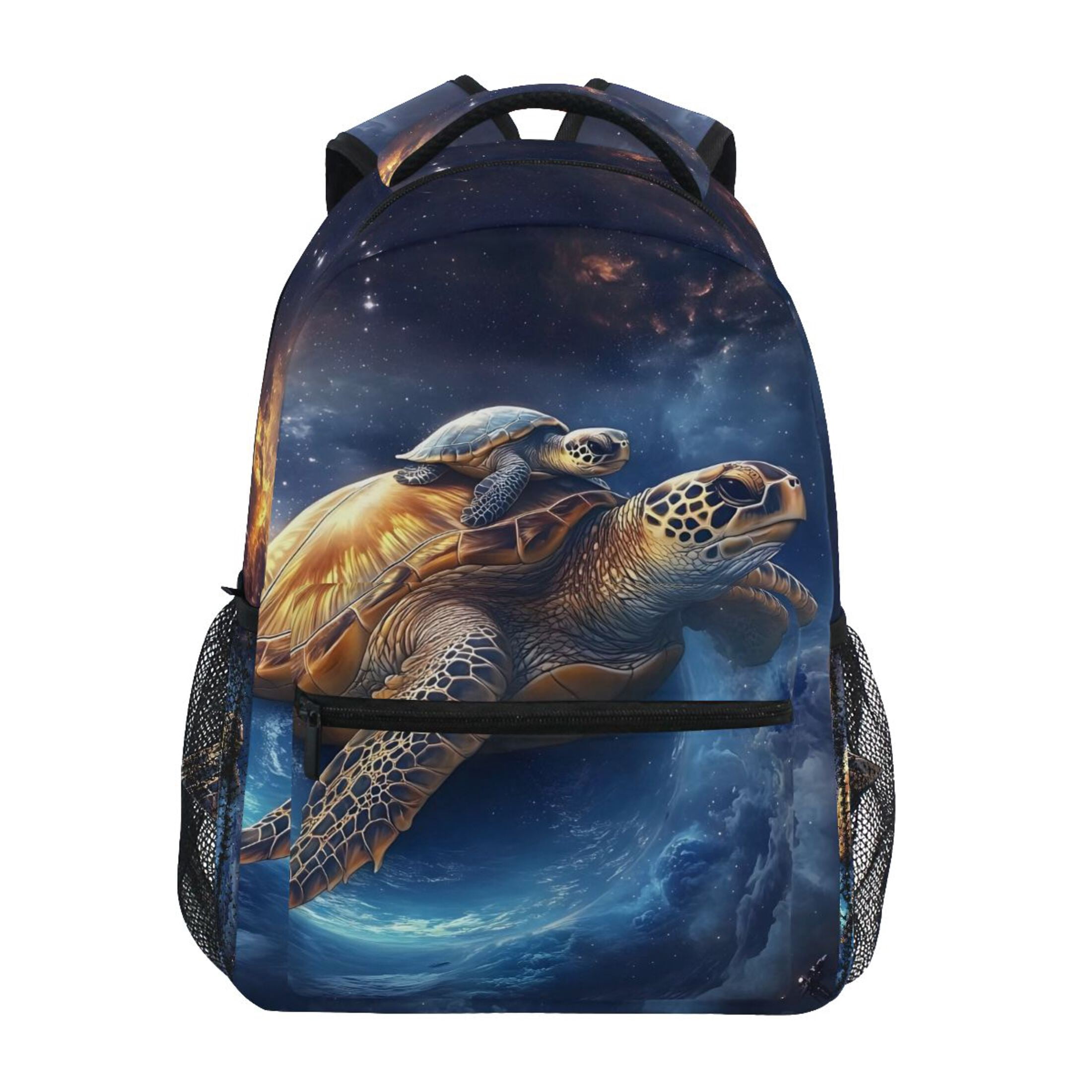 ALAZA Turtle at Starry Sky Pattern School Backpack Elementary Stylish ...