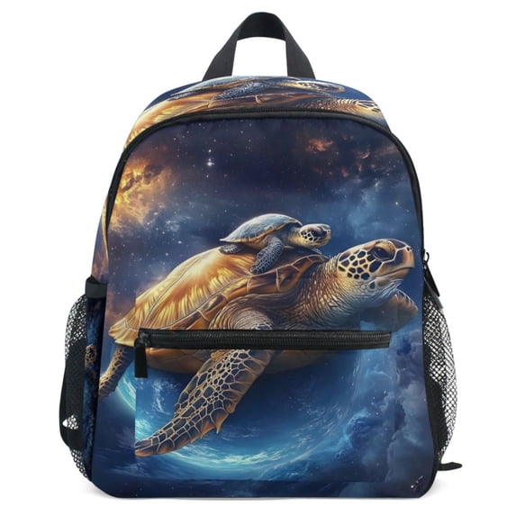 ALAZA Turtle at Starry Sky Pattern School Backpack Student Bookbag Mini ...