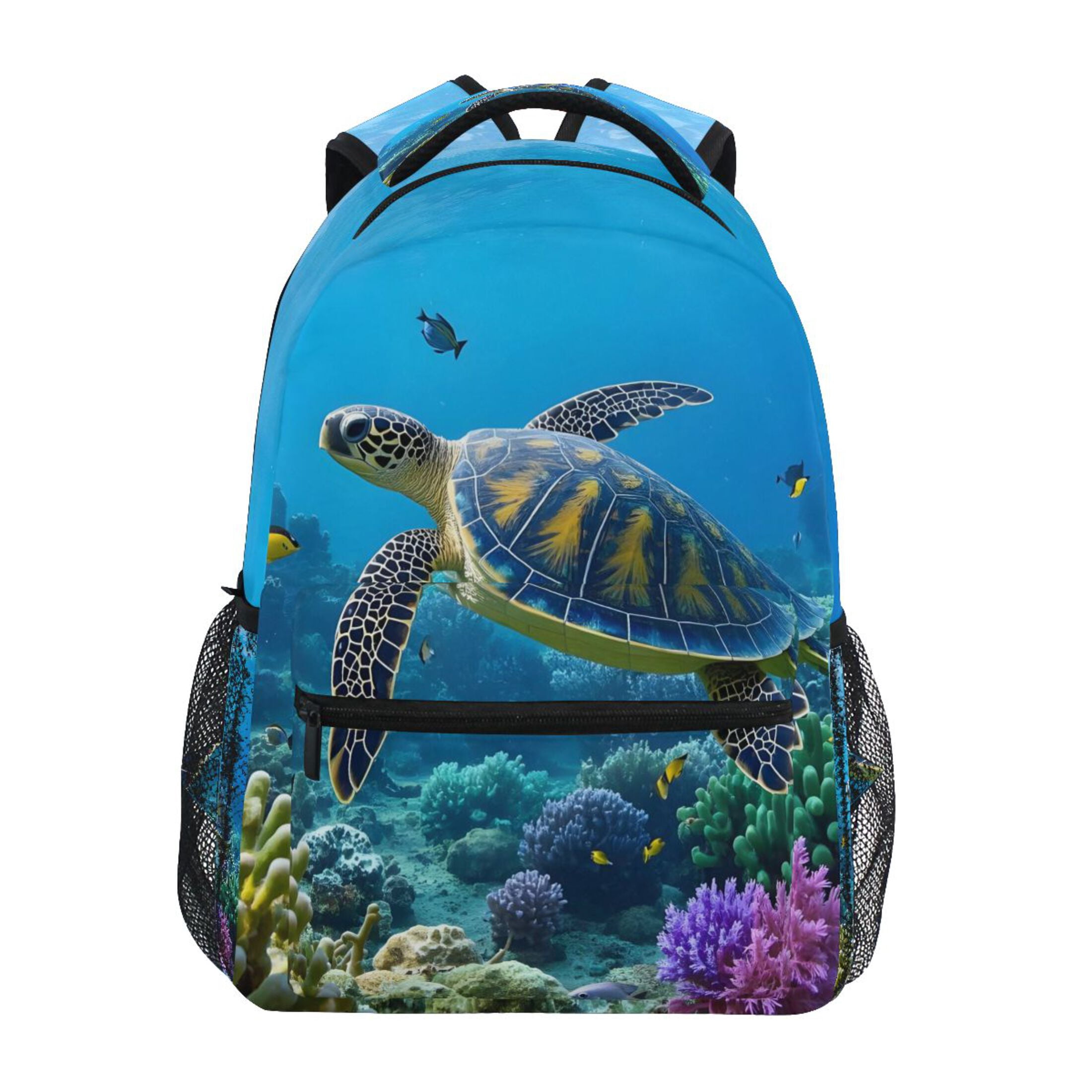 ALAZA Turtle in Sea Pattern School Backpack Elementary Stylish Bookbag ...