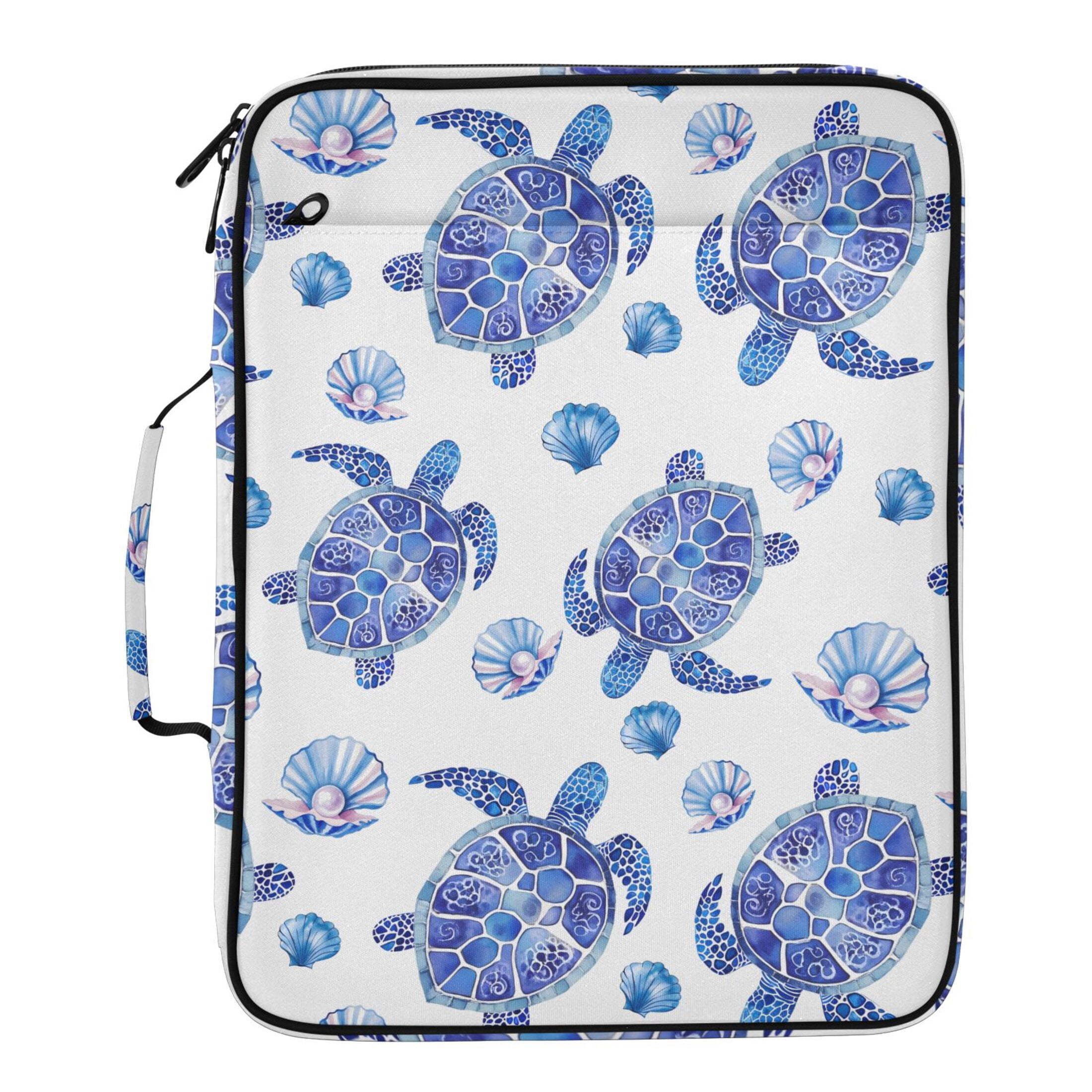 ALAZA Turtles Seashells Pattern Expanding Accordion File Folder 3 Ring ...