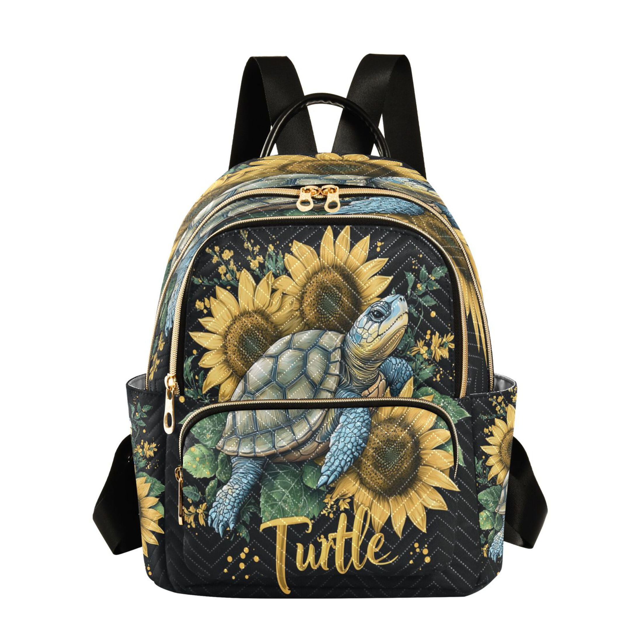 ALAZA Turtles Sunflowers Womens Travel Laptop Backpack Large Daypack ...