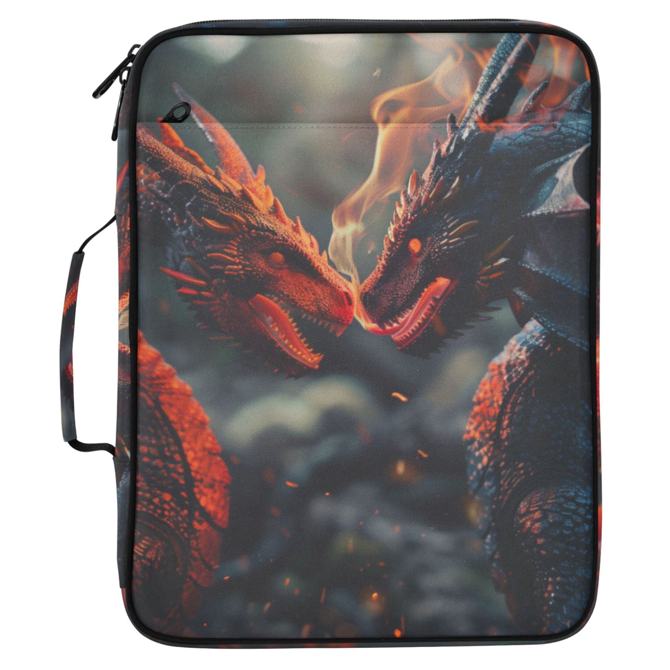 ALAZA Two Dragons Fire in Forest Pattern Expanding Accordion File ...