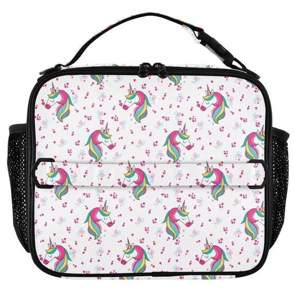 ALAZA Unicorn Bows Insulated Lunch Box Lunch Bag Cooler Tote with ...
