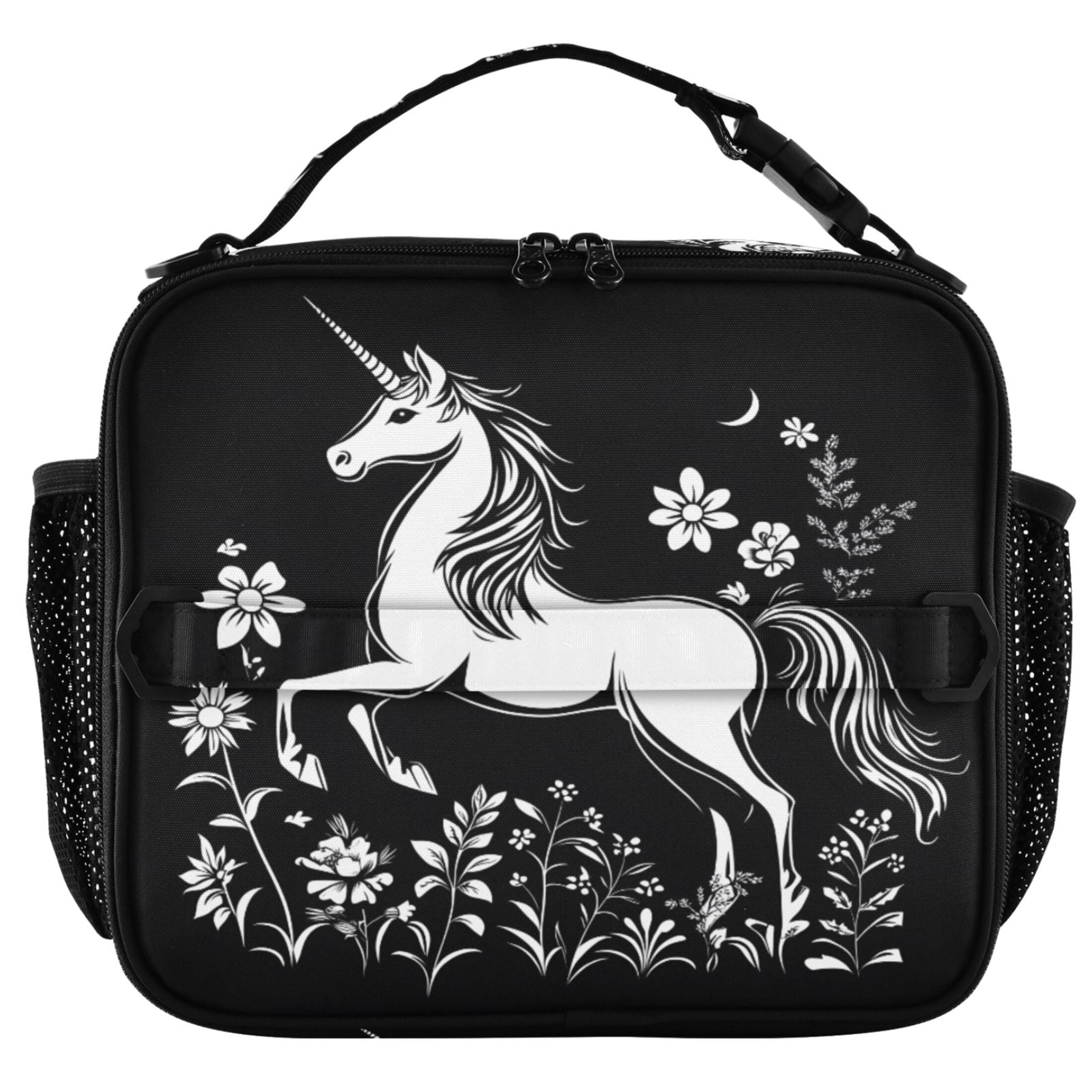ALAZA Unicorn Flowers-i1 Insulated Lunch Box Lunch Bag Cooler Tote with ...