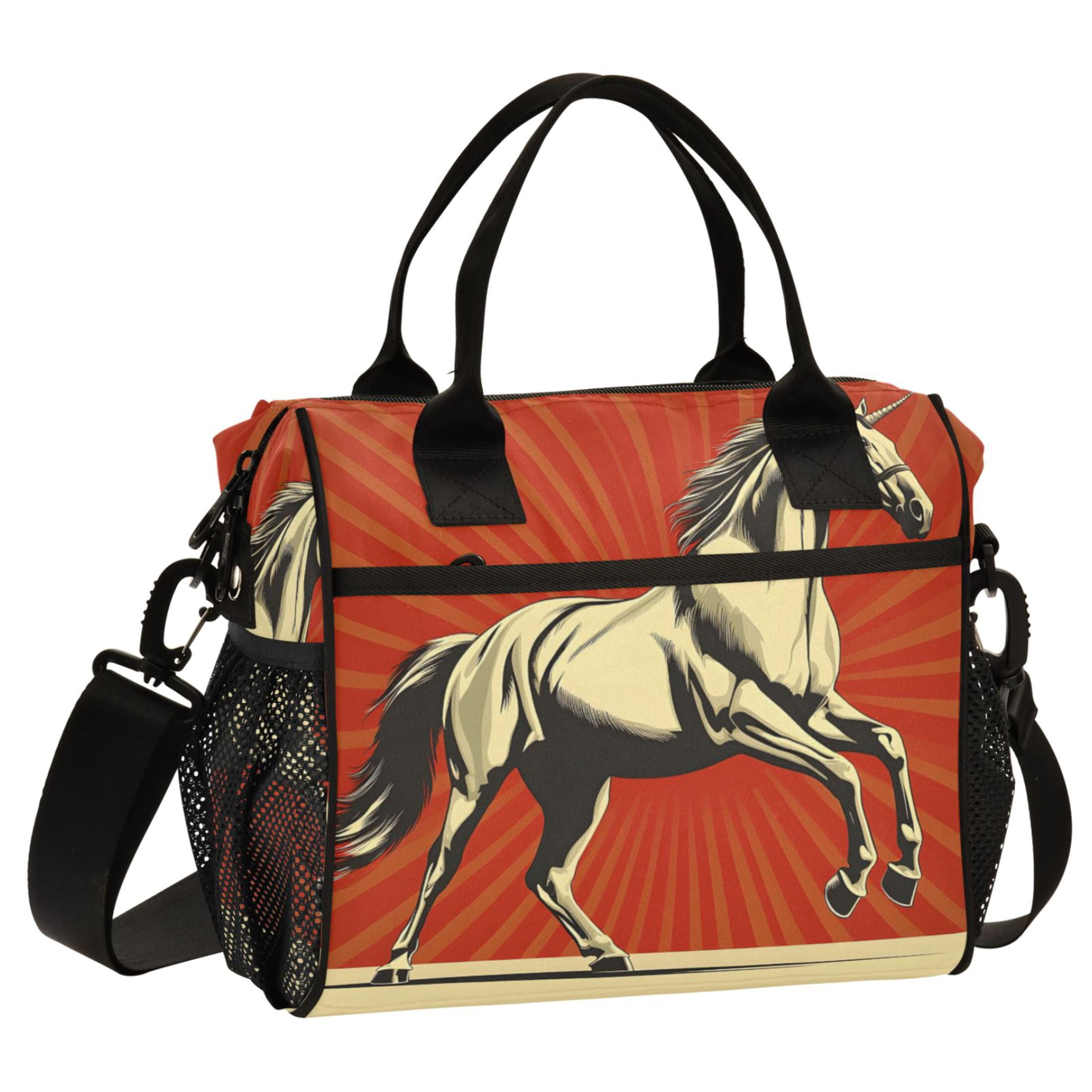 ALAZA Unicorn-a1 Print Cooler Lunch Bag Insulated Reusable Lunch Tote ...