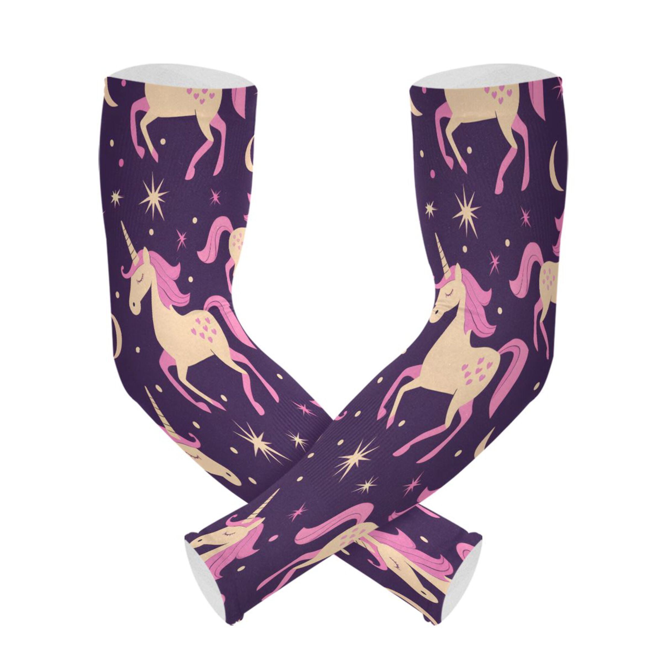 ALAZA Unicorn and Stars UV Sun Protection Arm Sleeves UPF 50 ...