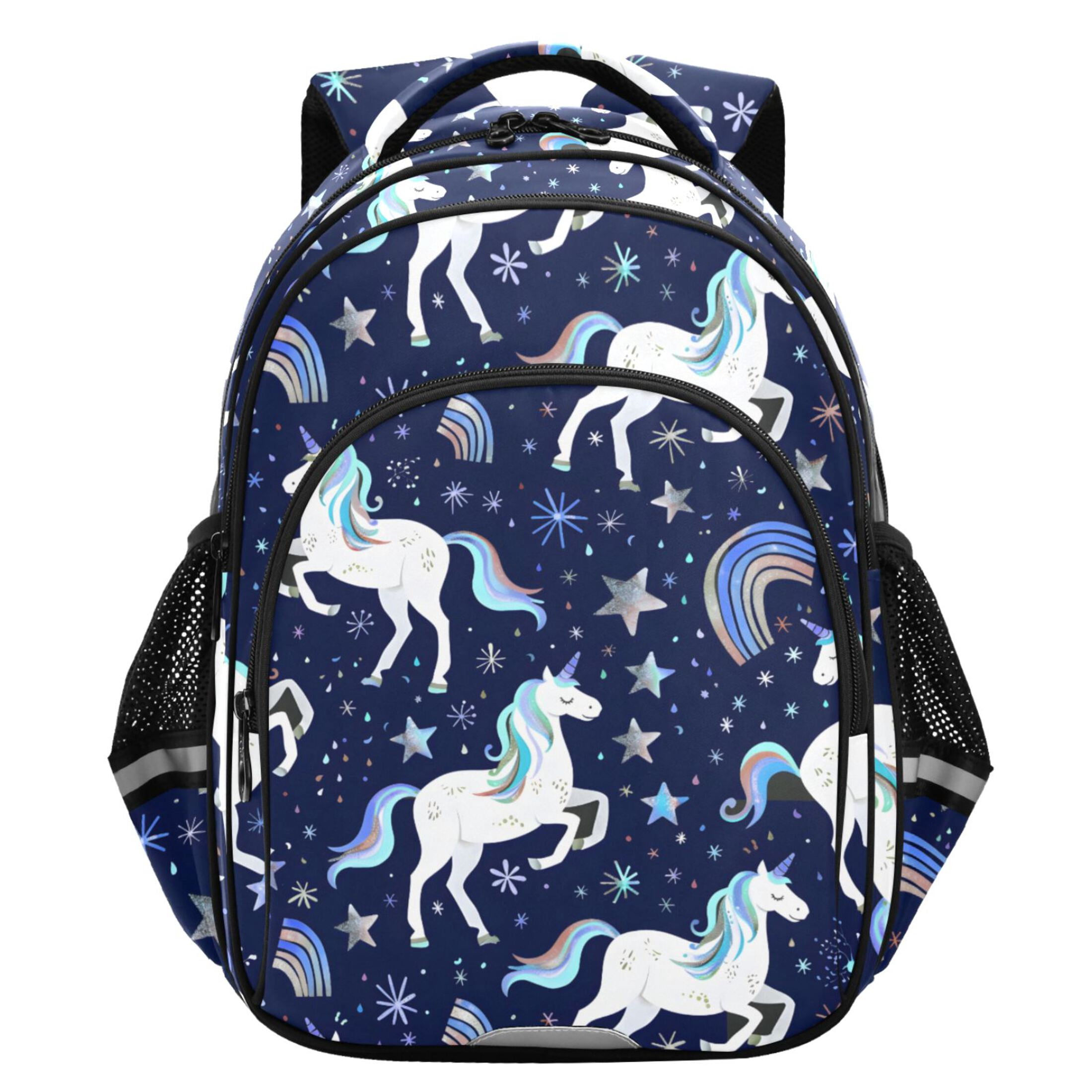 ALAZA Unicorns Rainbows School Backpack Elementary Bag Student Bookbag ...