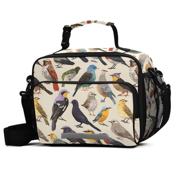 ALAZA Various Birds Lunch Box Insulated Cooler Bag Reusable Tote Bags ...