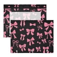 ALAZA Various Bow Pattern Pencil Pouch 3 Ring Binder with Clear Window ...