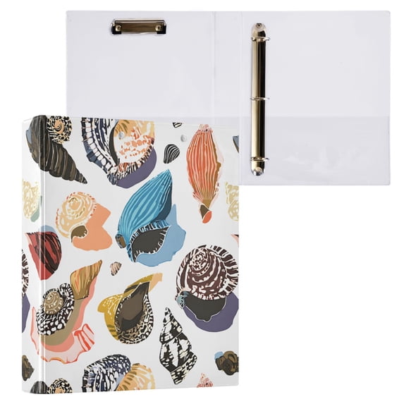 ALAZA Various Shellfish Hardcover 3 Ring Binder 1.5" D-Rings with ...