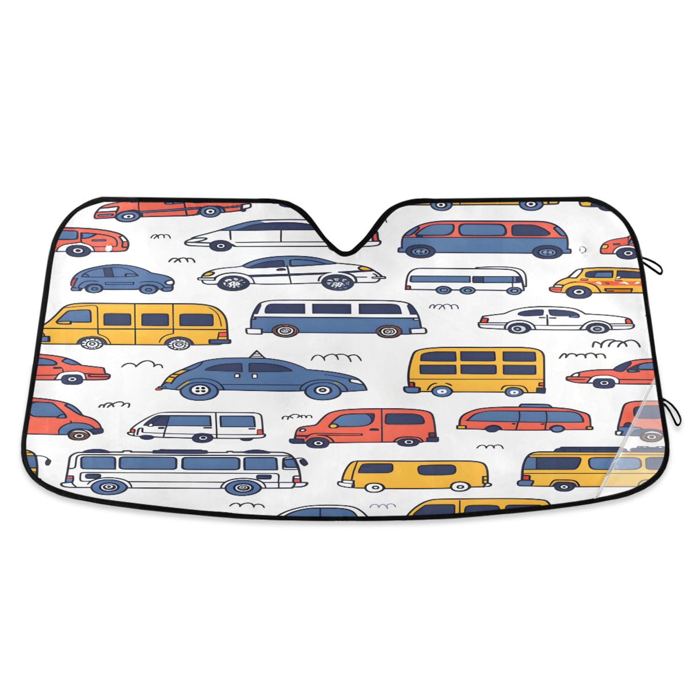 ALAZA Vehicles Bus Windshield Sun Shade Car Foldable Visor Block UV ...