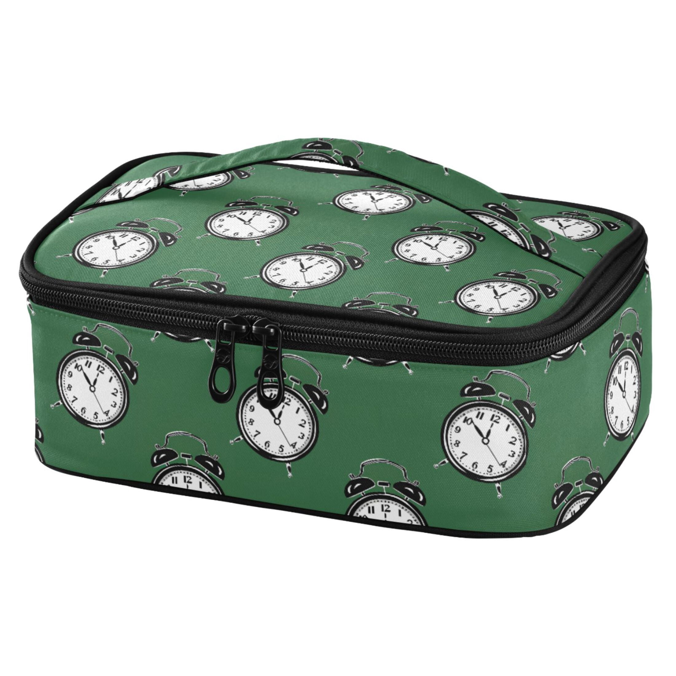 ALAZA Vintage Alarm Clocks-a2 Lunch Box Insulated Cooler Tote Bag ...