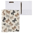 ALAZA Vintage Bows Hardcover 3 Ring Binder 1.5" D-Rings with Interior ...